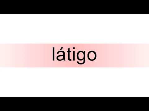 How to pronounce látigo