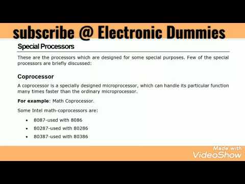 Spacial processor (microprocessor) | Coprocessor | Transistor Computer | Digital signal Processor