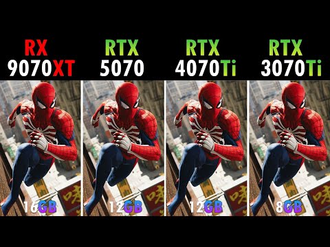 RX 9070 XT vs RTX 5070 vs RTX 4070 Ti vs RTX 3070 Ti - Quick Test in 22 Games