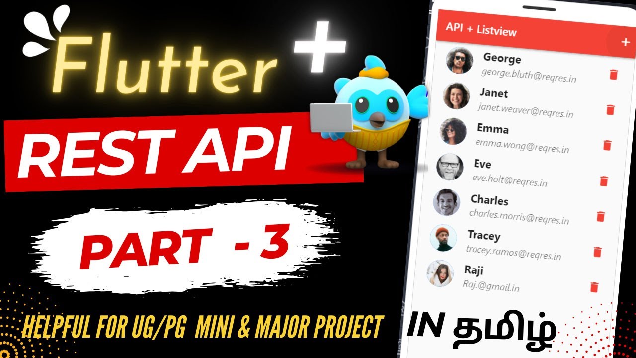Step-by-Step Flutter Rest API Tutorial in Tamil | Part - 3