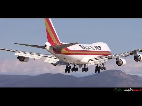 Kalitta Air Boeing 747-400F [N782CK] landing at Pisa G. Galilei Int'l airport