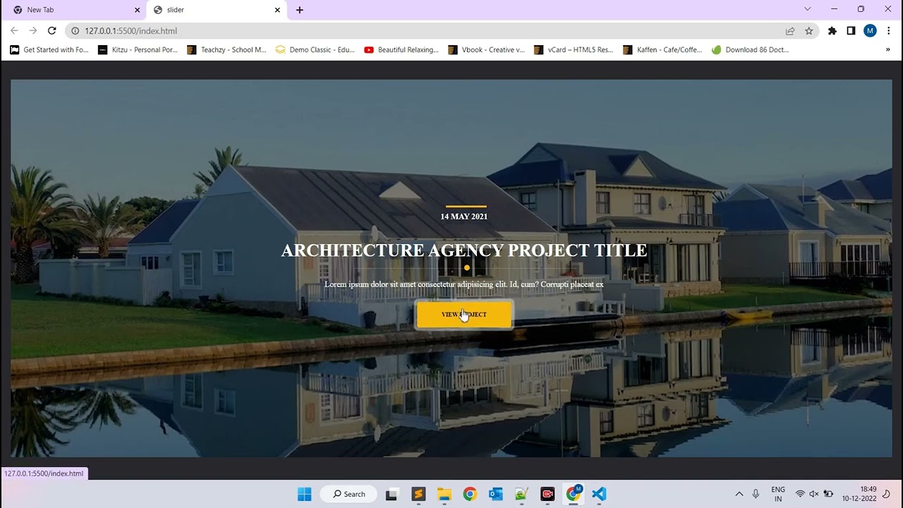 full page slider using html css and javascript for beginner