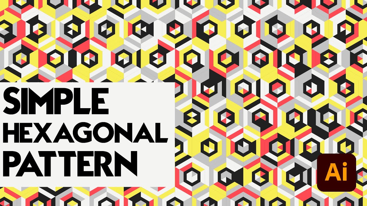 Simple Hexagonal Geometric Pattern In Adobe Illustrator