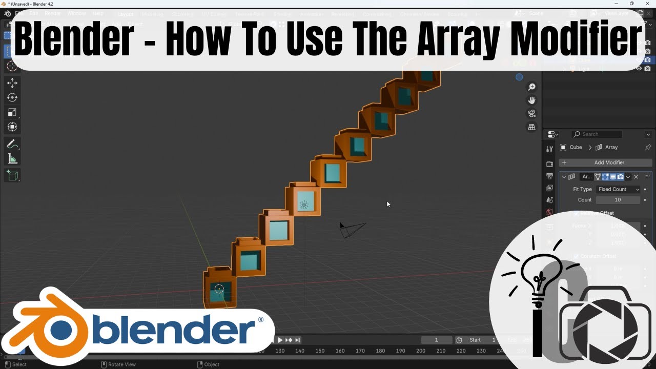 Blender - How To Use The Array Modifier 4K