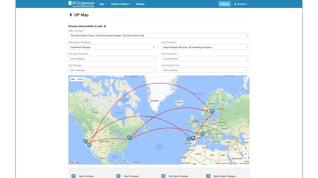 DP Map functionality in DPOrganizer