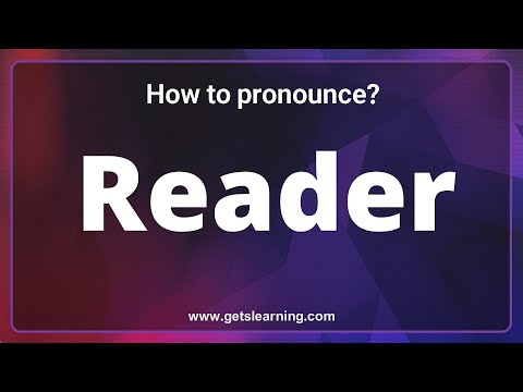 How to pronounce Reader [American English]