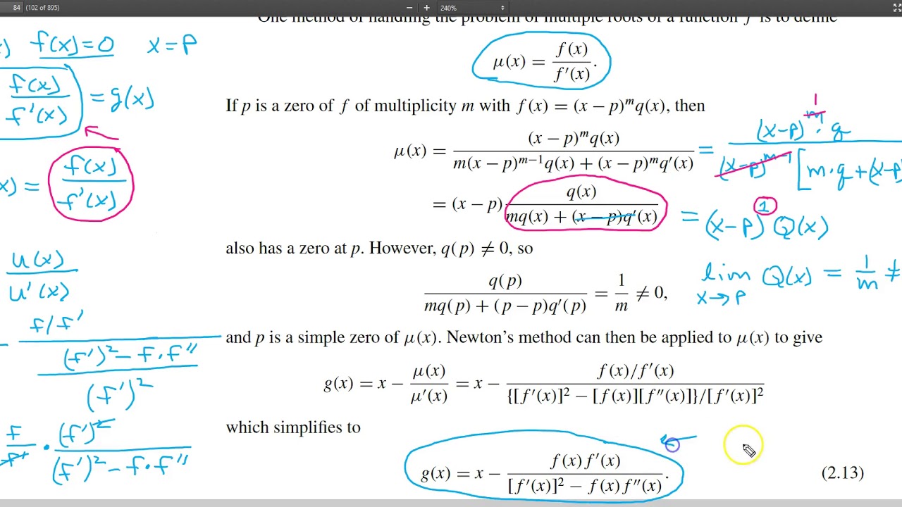 Numerical Analysis: Modified Newton's Method