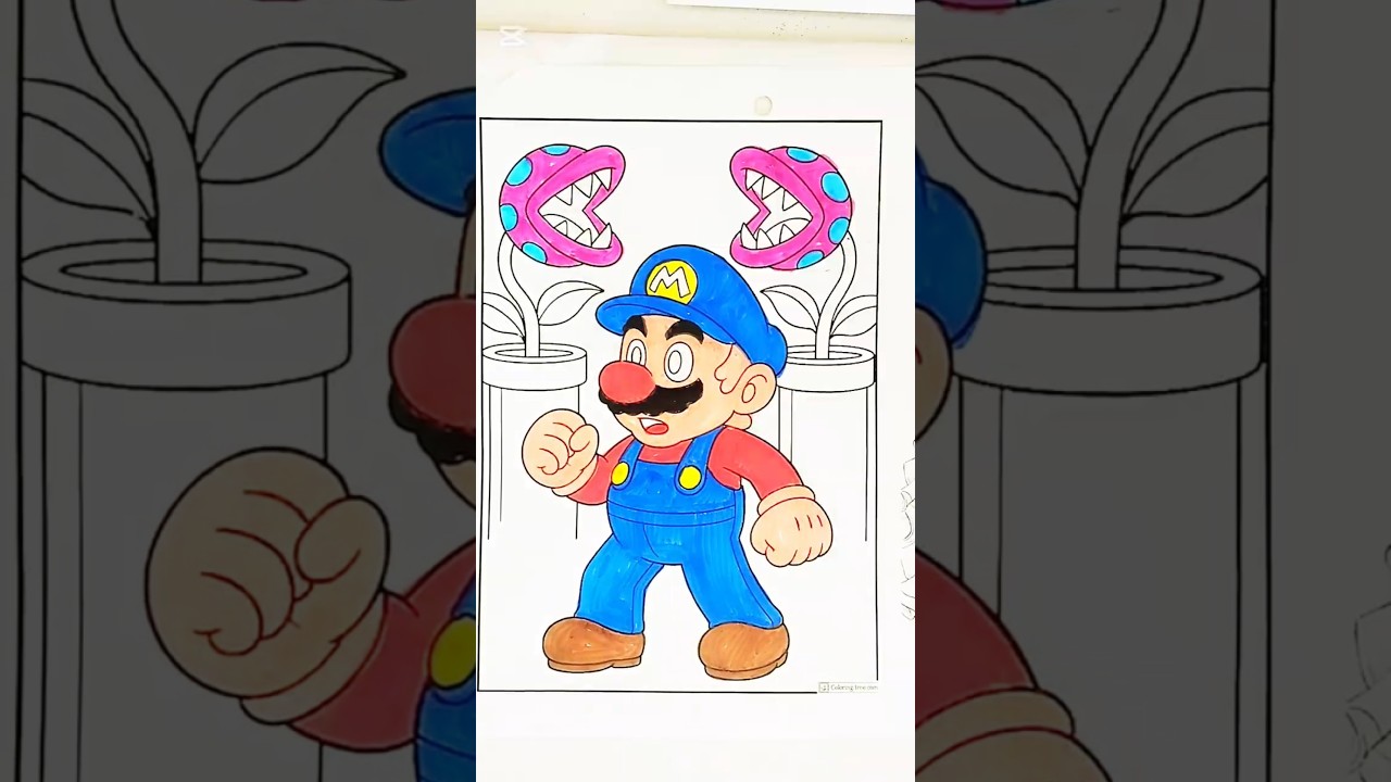 Mario Wiki -Fandom🌀 #coloring #mario #shorts #memes