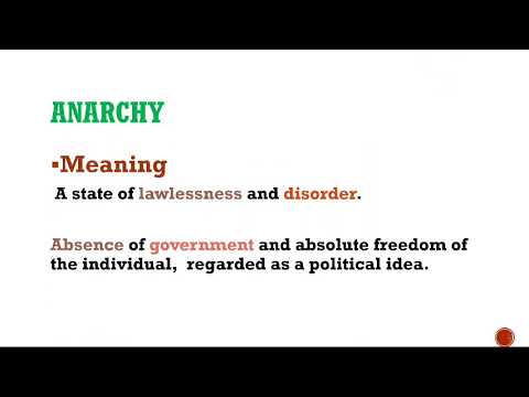 Meaning of Anarchy | O-Dictionary