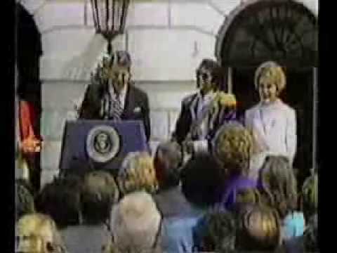 Michael Jackson visits the White House in 1984