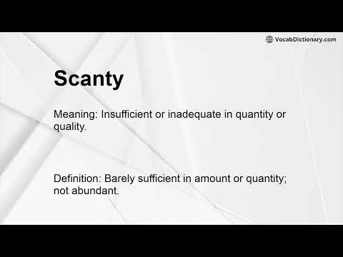Scanty Meaning