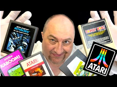 Classic Atari Games Review And Cleaning ASMR