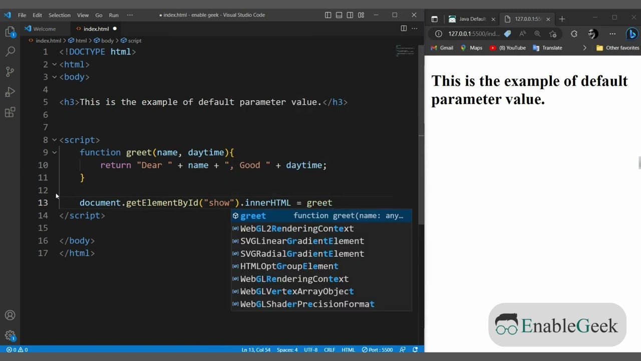 Does Java Support Default Parameter Value? | JavaScript Default Parameter Value