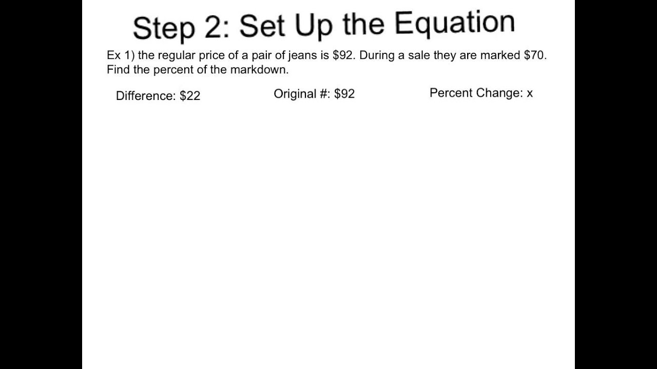 Percent Change - Markdown