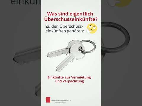 Überschusseinkünfte - was ist das?