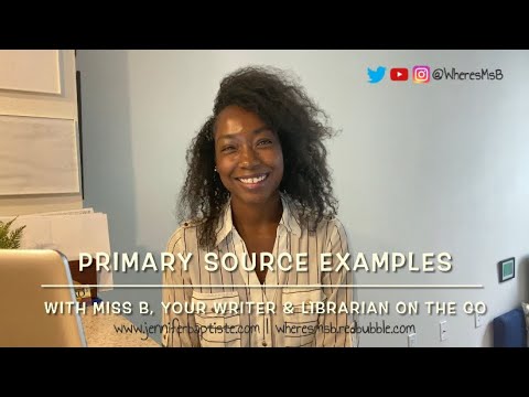 Examples of Primary Sources!