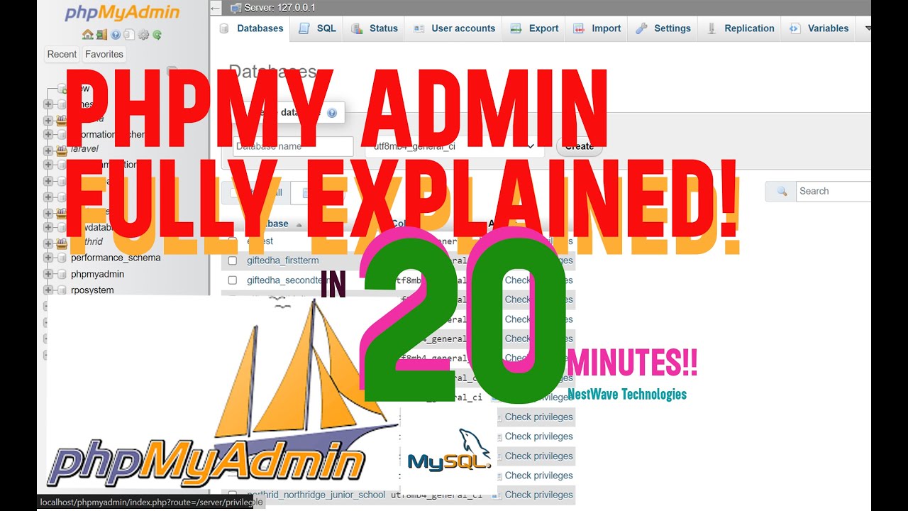 PHPMYADMIN TUTORIAL - Master phpmyadmin in 20 minutes! | PhpMyadmin & xampp fully explained-NestWave
