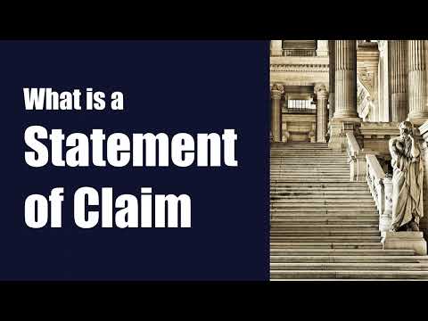 What is a Statement of Claim? [court - legal terminology]