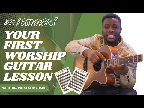 2025 Beginner Guitar Lesson (Very First Lesson with FREE PDF CHORD CHARTS🧾)