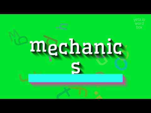 HOW TO PRONOUNCE MECHANICS?