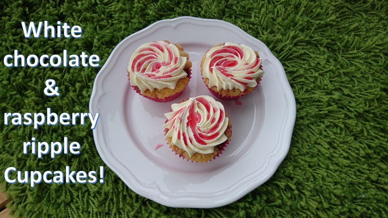 White Chocolate Raspberry Ripple Cupcakes!