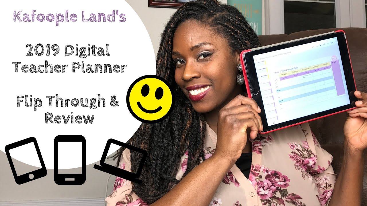 2019 Digital Teacher Planner Flip Through + Review | Kafoople Land