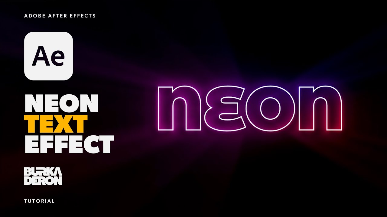 Neon Text Effect Tutorial in Adobe After Effects No Plugins