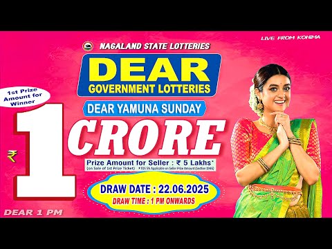 DEAR LOTTERY LIVE 1PM 22.06.2025 | NAGALAND LOTTERY LIVE DRAW TODAY