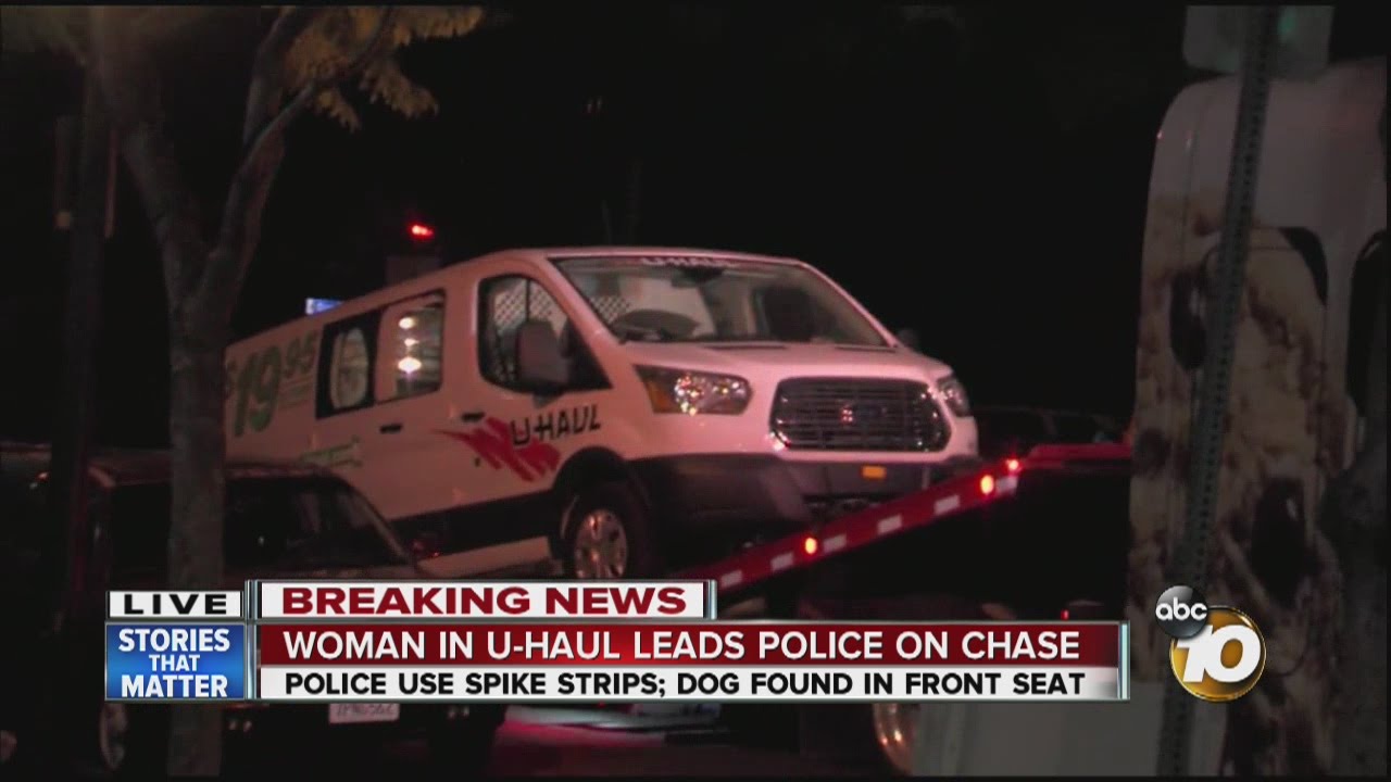 Woman driving U-Haul arrested after police pursuit