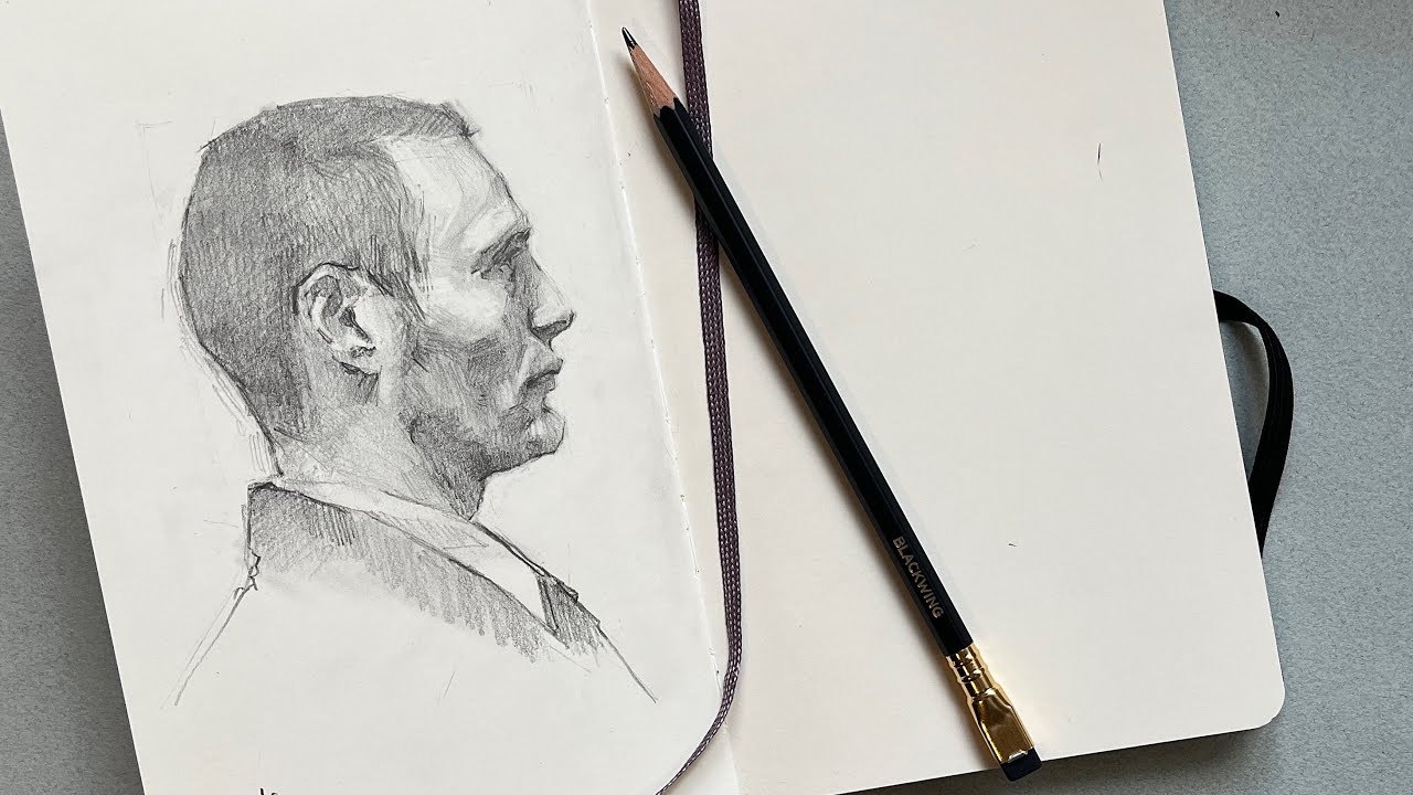 How to draw a face in profile