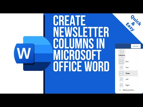 Create newsletter columns in Microsoft Office Word