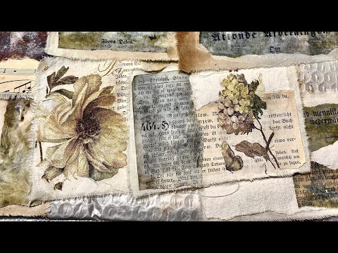 Today i layer antiqe paper, textile and color, to my work..