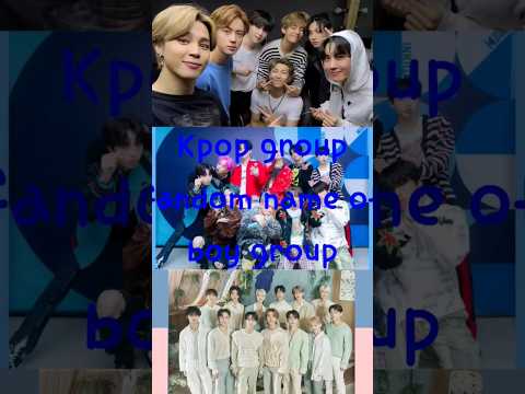 Fandom name of K-pop boy groups #kpop