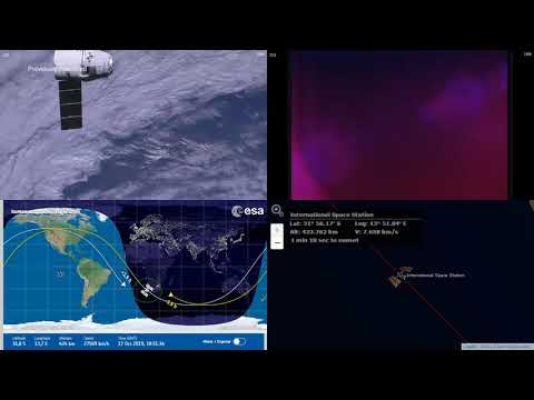 Sunset Over South Africa - International Space Station NASA Live View With Map - 230 - 2019-10-17