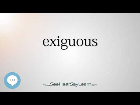 exiguous - Smart & Obscure English Words Defined ๐ฃ๐