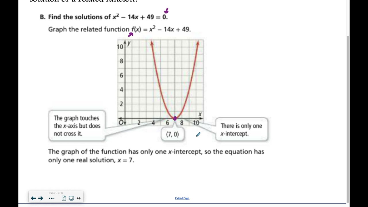 Algebra 9-1: Solving Quadratic Equations Using Graphs and Tables