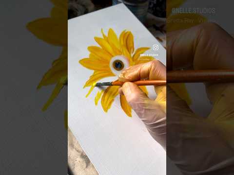 🌻 #art #artwork #flowers #oilpainting #painting #surreal #shorts #surrealism #eye #artist