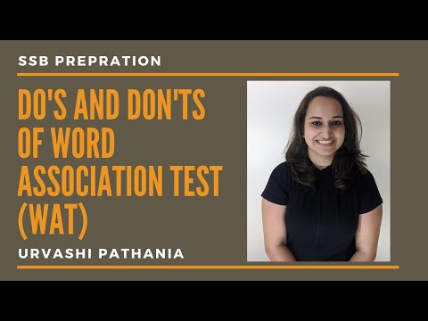 Do's and Don'ts of Word Association Test Video Lecture - Preparation ...