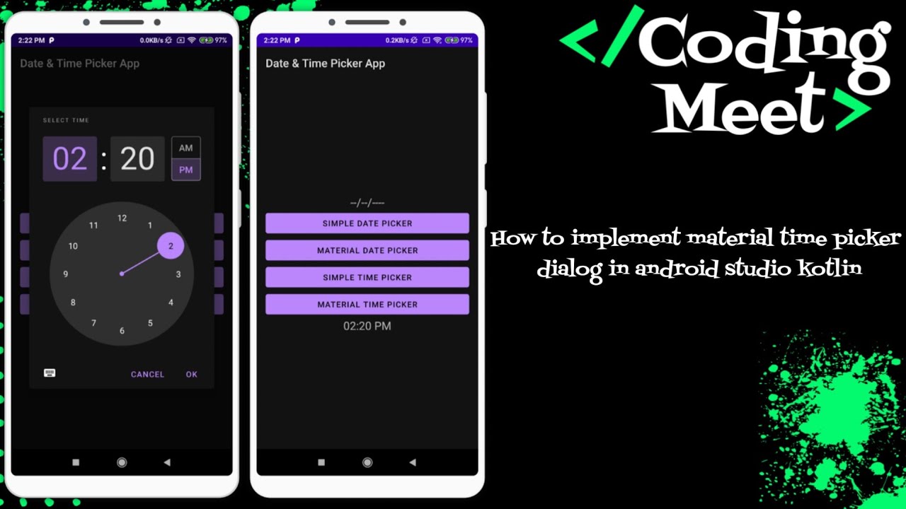 How to Implement Material Time Picker Dialog in Android Studio Kotlin