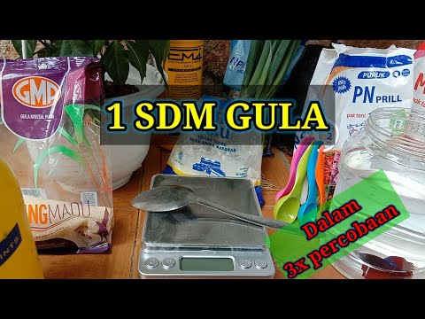 1 sdm gula brapa gr?? | takaran gula satu sendok makan #gula