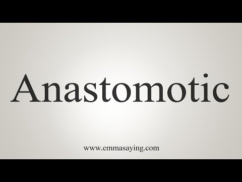 How To Say Anastomotic