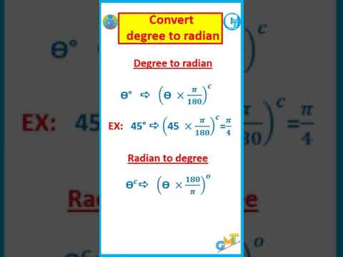 degree to radian and radian to degree convert easily | fast math revision