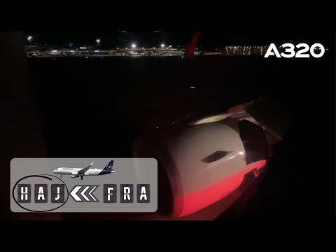 Lufthansa landing at Hannover airport (HAJ) | Airbus A320