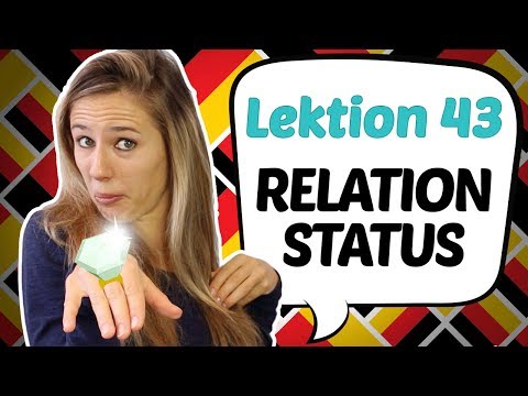 GERMAN LESSON 43: What is your relationship status? đź’Ź đź’Ź đź’Ź