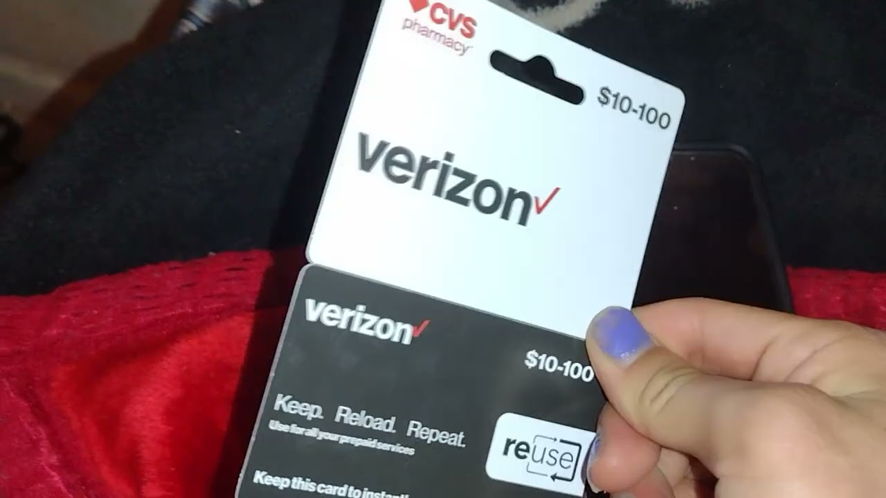 Verizon Refill prepaid Plastic Cards CVS
