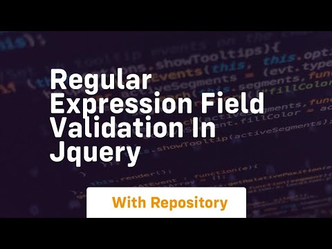 regular expression field validation in jquery