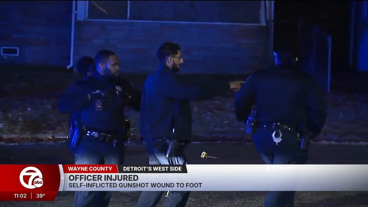 Detroit police officer accidentally shoots himself in the foot on city's west side