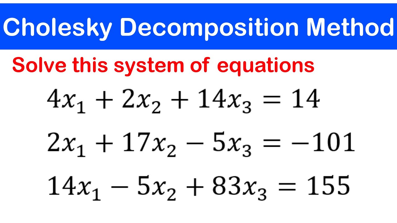 🟢04 - Cholesky Decomposition Method (Algorithm)