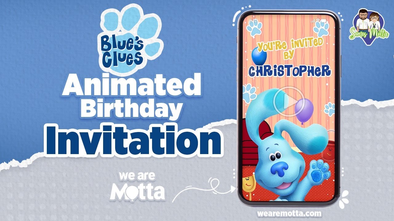 Blue's Clues & You Birthday party Invitation