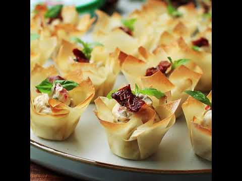 Philadelphia Filo Cup Canapes